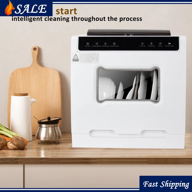 PORTABLE MINI DISHWASHER Countertop Dish Washing Machine 800W w/ 7 Wash ...