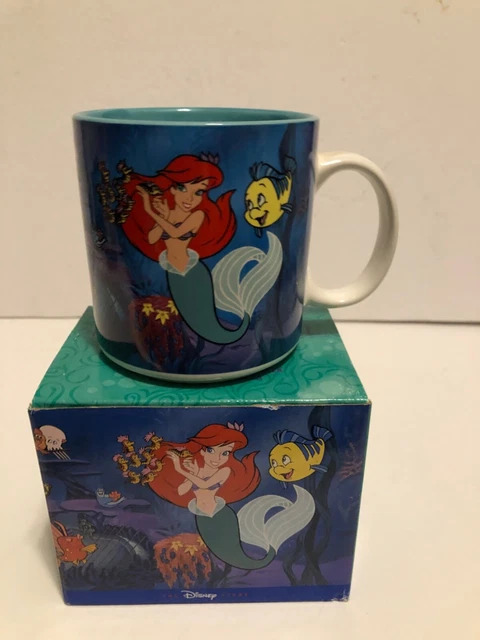 VTG DISNEY STORE The Little Mermaid Under the Sea Ariel Coffee Cup New ...