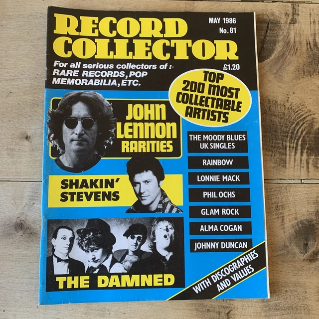 RECORD COLLECTOR MAGAZINE May 1986 (81) John Lennon The Damned Moody Blues £5.13 - PicClick UK