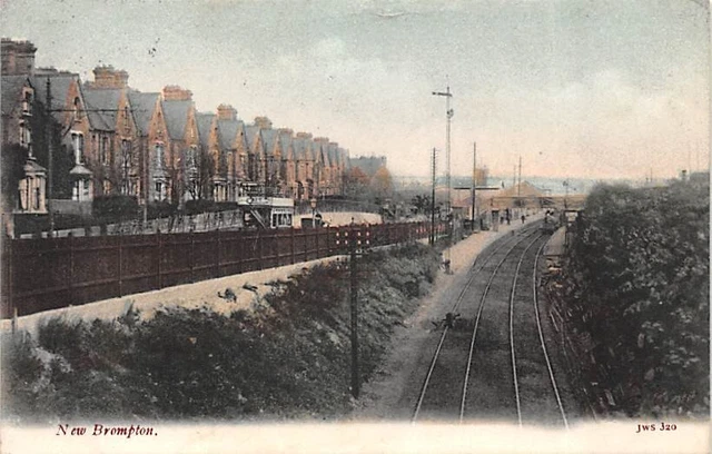 THE RAILWAY & Station New Brompton Gillingham Kent Postcard 1905 £6.50 ...