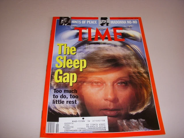TIME MAGAZINE, 17 dicembre 1990, THE SLEEP GAP, MADONNA, SADDAM HUSSEIN ...