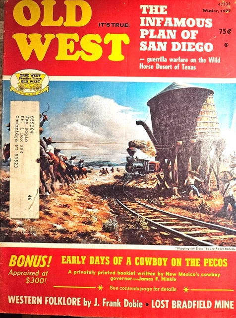 OLD WEST MAGAZINE Winter 1979 Plan of San Diego Cowboy on Pecos Western ...