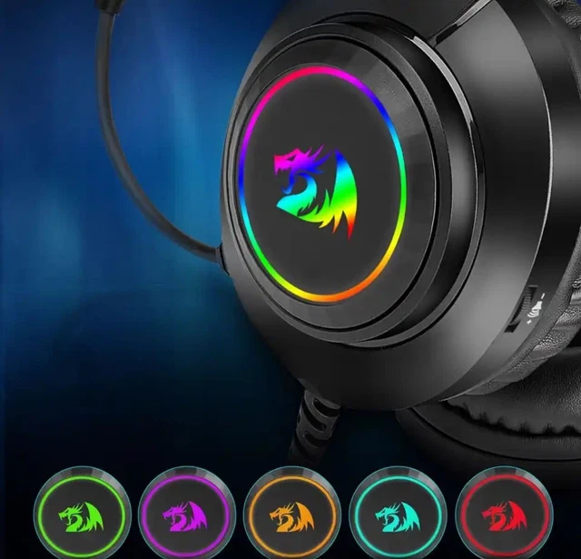 CASQUE DE JEU H260 Red Dragon Hylas RGB 3,5 mm son orround ordinateur ...