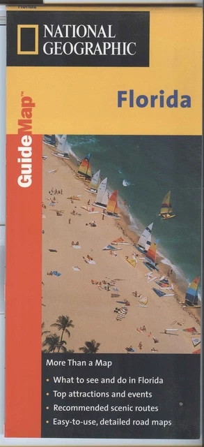 NATIONAL GEOGRAPHIC MAPQUEST State Guide Map FLORIDA 1999 - plastic ...