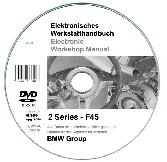BMW SERIE 2 (F45) 2014-2020 Manuel D'Atelier - Réparation Manuelle EUR ...