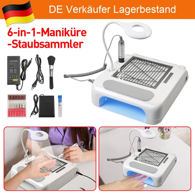 6IN1 ELEKTRISCHE NAGELFRÄSER mit Absaugung Professionell Manikure ...