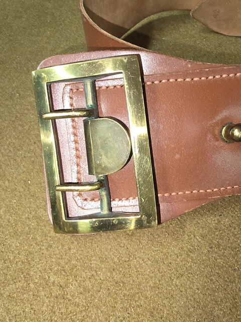 WWII US ARMY Sam Brown Leather Belt £49.88 - PicClick UK