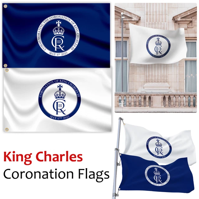 KING CHARLES CORONATION Flags Royal Event Street Party Decorations ...