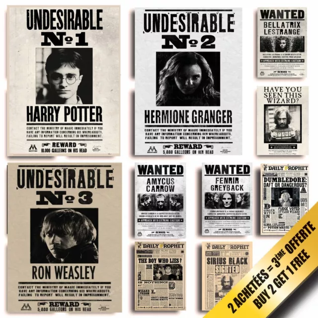HARRY POTTER WANTED POSTER Hermione Granger - Ron Weasley - Dumbledore ... HARRY POTTER WANTED POSTER Hermione Granger - Ron Weasley - Dumbledore ...