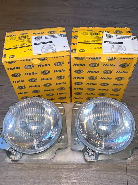 MK2 GOLF HEADLIGHTS Headlamps Light HELLA 1.8 GTI G60 RHD OEM VW VAG ...