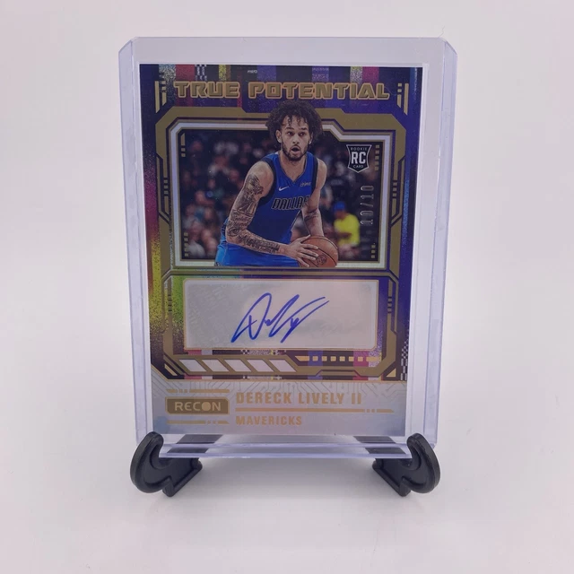 DEREK LIVELY II 2023-24 Recon True Potential Gold Auto /10 SP Dallas ...