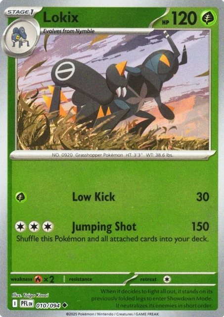 POKÉMON TCG: LOKIX 010/094 - ME02 Phantasmal Flames - Common - Near ...