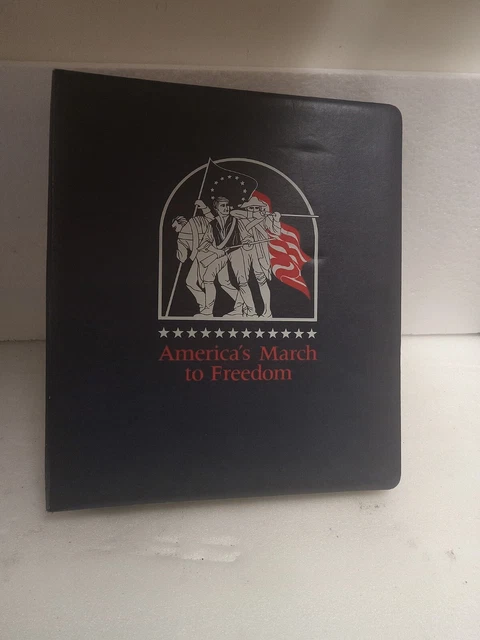 AMERICA'S MARCH TO Freedom Historical Stamps Binder Book Old Vintage ...