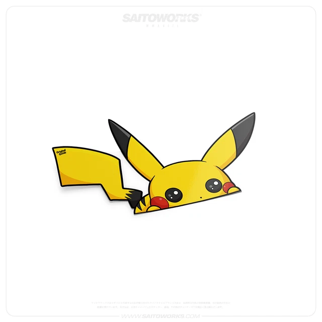 PIKACHU PEEKER POKEMON SaitoWorks JDM Printed Slap Sticker Drift Japan ...
