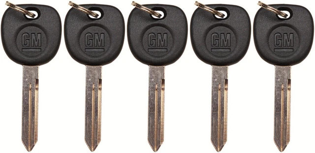 5 PACK GENUINE Strattec OEM GM Logo Non-Transponder Key Blank 15026223 ...