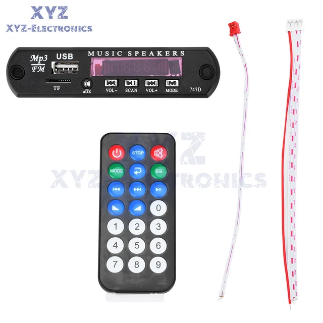 9V 12V MP3 WMA Decoder Board Audio Module USB TF Radio Bluetooth Car ...