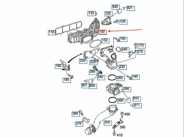 COLLECTEUR D'ADMISSION MERCEDES-BENZ C W204 A6510904737 NEUF ORIGINE ...