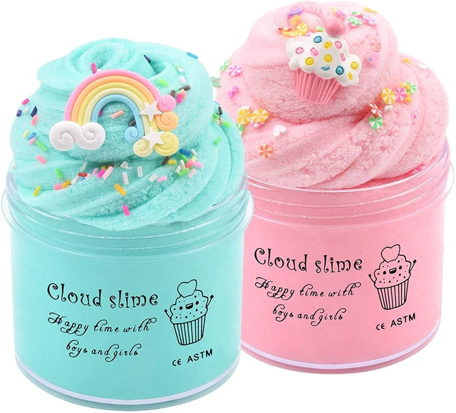 BASYWIIM 2 PACK Cloud Slime Kit with egg tart and Ice Cream Cute Charms ... BASYWIIM 2 PACK Cloud Slime Kit with egg tart and Ice Cream Cute Charms ...