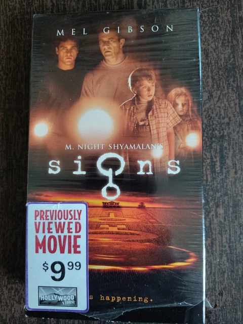 SIGNS VHS MEL Gibson Rory Culkin Joaquin Phoenix M. Night Shyamalan Ex ...