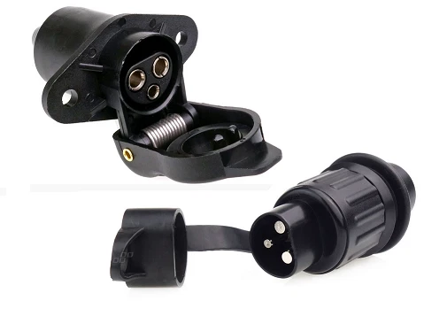 STECKER 3 POLIG und Steckdose 3-Polig, 12V Traktor 3 polig Stecker ...