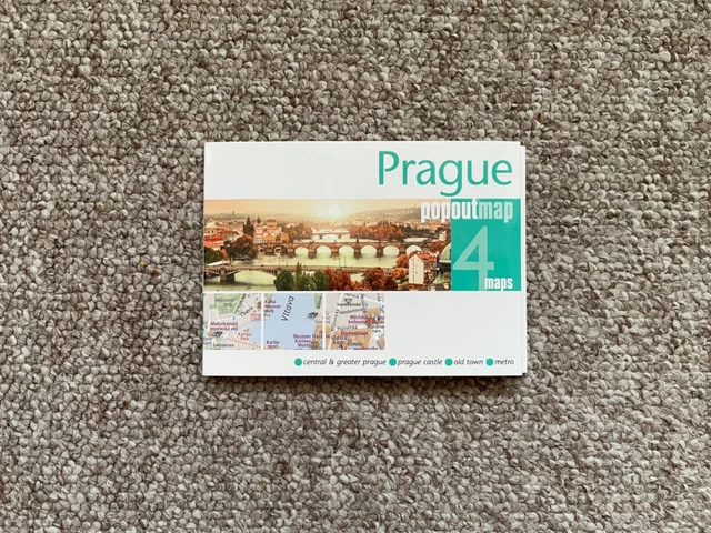 NEW ' PRAGUE popout map ' central & greater prague prague castle old ...