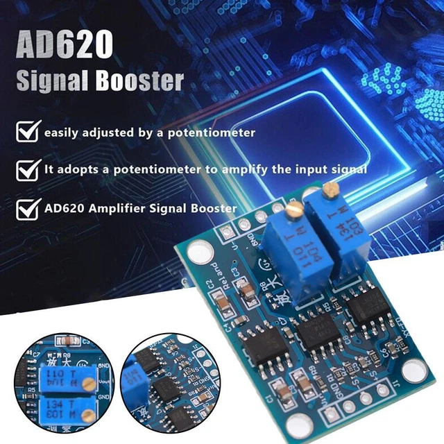 AD620 MICROVOLT MV Voltage Amplifier Signal Instrumentation 2024 US Board G8S2 EUR 4,15 ...