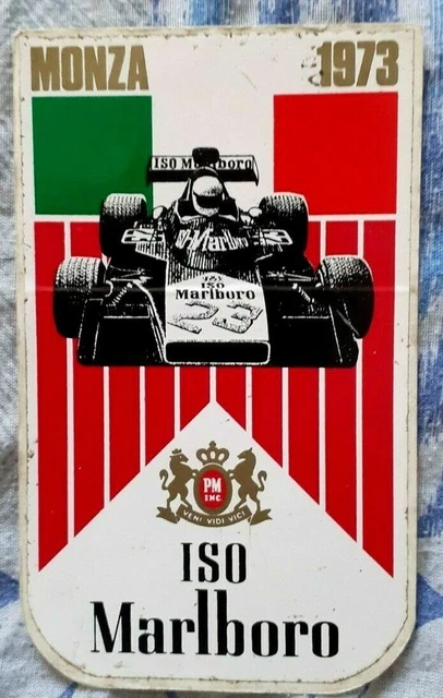 1973 MARLBORO ISO Monza Grand Prize World Championship Team F.1 Sticker Sticker Sticker £10.12 ...