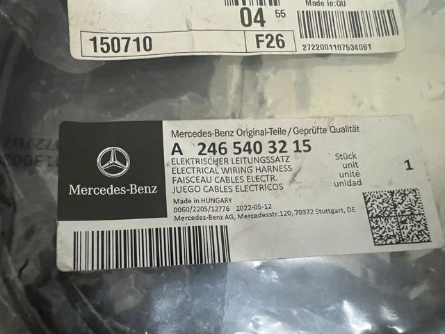 MERCEDES BENZ GENUINE Electrical Wiring Harness A246 540 32 15 £30.00 ...
