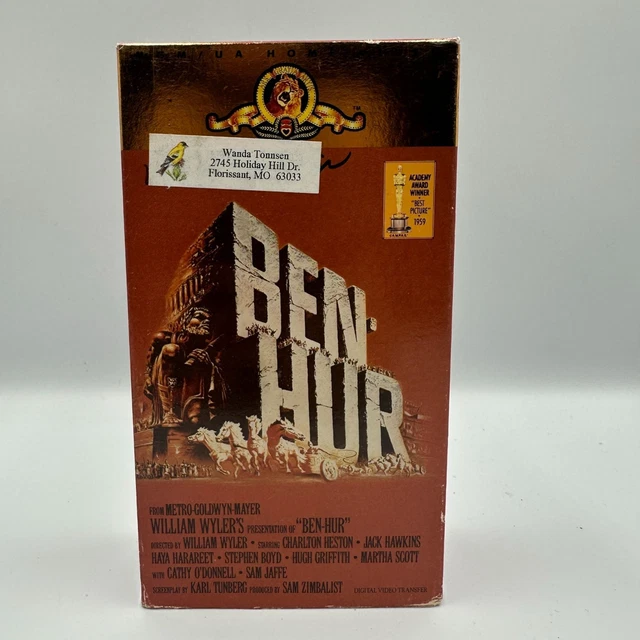BEN-HUR VHS 1959 MGM UA Home Video 2-Tape Set Charlton Heston Stephen ...