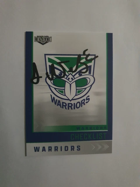 2025 NRL ELITE Signed Coach Andrew Webster New Zealand Warriors $10.00 - PicClick AU