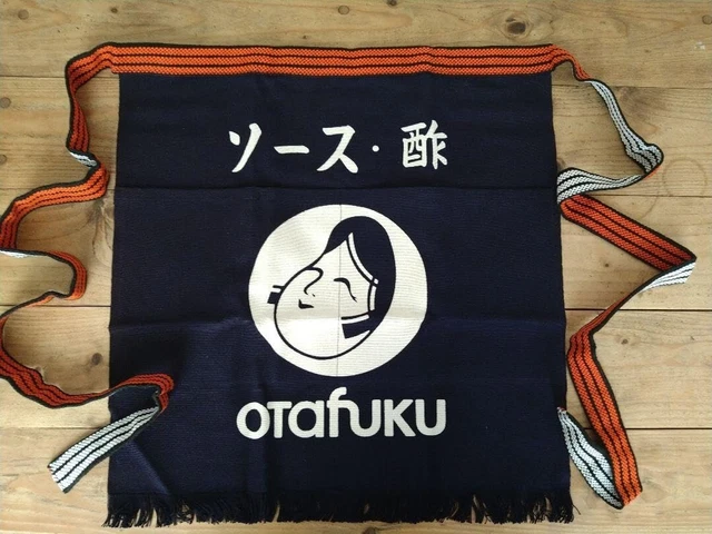 JAPANESE TRADITIONAL APRON Maekake Otafuku Showa retro Japanese style ...