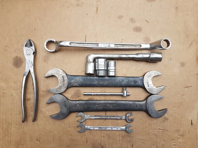 LOT SAM ANCIENNE cle pipe plate outil ancien garage atelier mécanicien ...