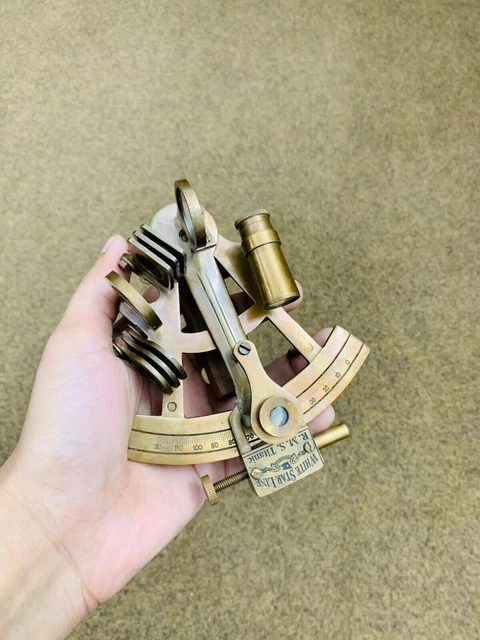 WHITE STAR LINE RMS Titanic 4 pouces Nautical Brass Sextant Vintage Brown Ant EUR 58,12 ...