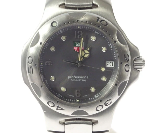 *EXC+5 BOÎTE/MANUEL* MONTRE pour homme à quartz en acier inoxydable TAG ...