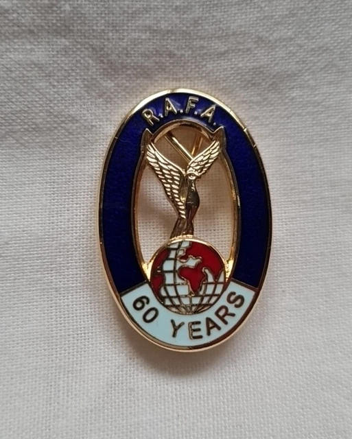 VINTAGE ROYAL AIR Force Association RAFA 60 Years Enamel Badge £0.99 ...