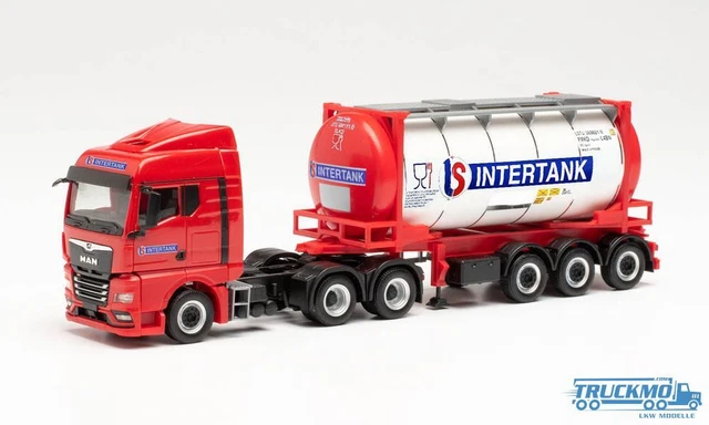 HERPA INTERTANK MAN TGX GM 6x4 Swapcontainer-Sattelzug 314541 EUR 41,95 ...