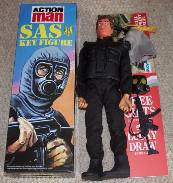 VINTAGE ACTION MAN 40th anniversar dark hair sas boxed £110.00 ...