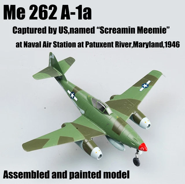 WW2 GERMAN ME 262 A-1a Schwalbe US captured plane aircraft Easy model ...