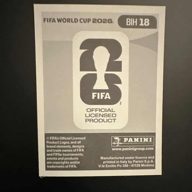 PANINI FIFA WORLD Cup 2026 Red Sticker BIH 18 Edin Džeko Bosnia and ...