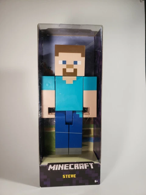 MATTEL MOJANG MINECRAFT Large Scale Action Figure 8.5 Inch - Steve *NEW ...