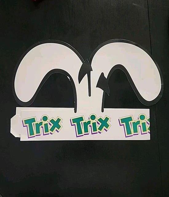 TRIX KIDS CEREAL cardboard head-piece Silly Rabbit new cartoon ears £9. ...