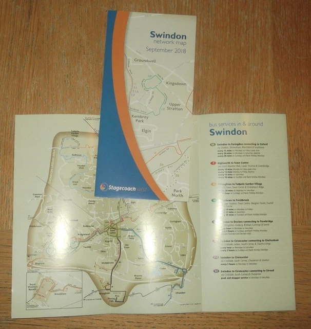 STAGECOACH WEST SWINDON Bus Network Map and Guide September 2018 ...