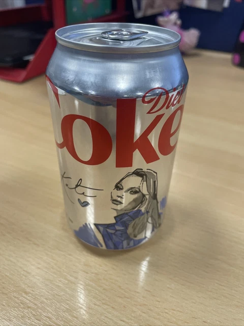 KATE MOSS DIET Coke Can Blue Diamond Full Coca.cola Promotion 2023 11. ...