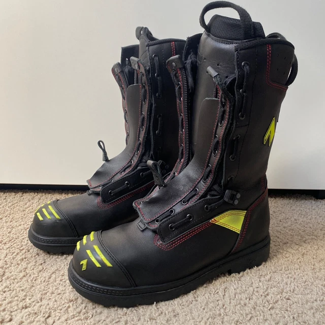 HAIX FIRE FLASH 2.0 - Size 43 UK 8.5 - Lace Up Firefighter Boots $114. ...