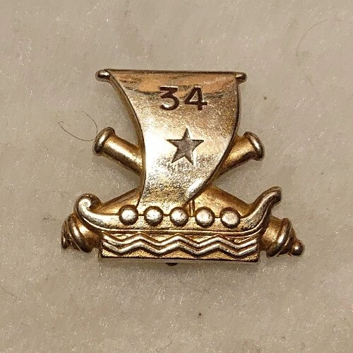 INSIGNE 34 RÉGIMENT artillerie, 34 RA, Mulheim, G 1100, Drago Paris EUR ...