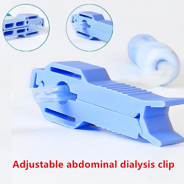 DIALYSIS BAG CLAMP Catheter Tube Clamp Peritoneal Dialysis Fixator Blue ...