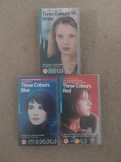 THREE COLOURS TRILOGY VHS Video Artificial Eye Red/Blue/White Sealed £ ...