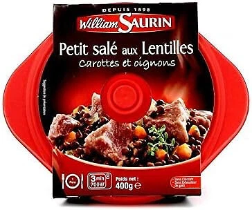 LOT DE 4 - WILLIAM SAURIN - Petit Salé Aux Lentilles - Cocotte de 400 g EUR 46,12 - PicClick FR