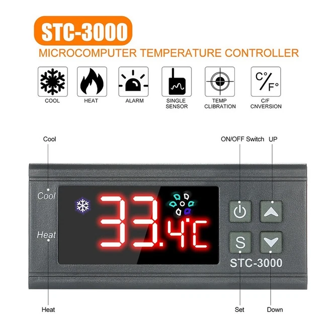 THERMOSTAT CONTR?LEUR DE temp rature lectronique STC3000 fiable et pr cis EUR 20,46 - PicClick FR