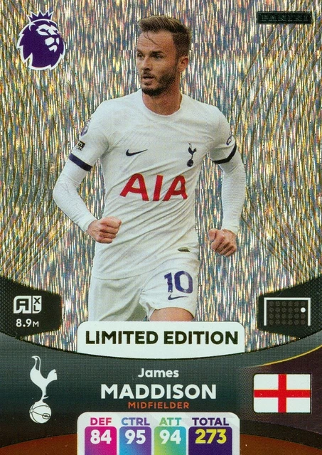 PANINI JAMES MADDISON 2024 ÉDITION LIMITÉE 2023/24 Adrenalyn xl premier ...
